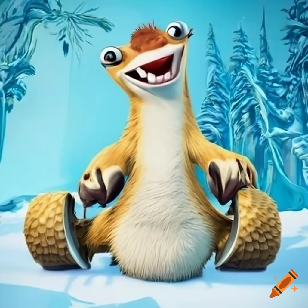 A segway but it has the body of sid from ice age on Craiyon