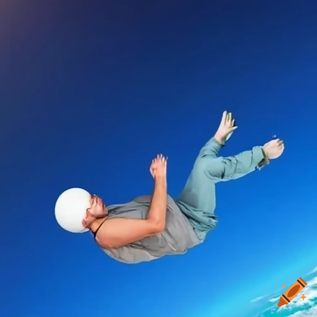 Man falls to earth from the sky