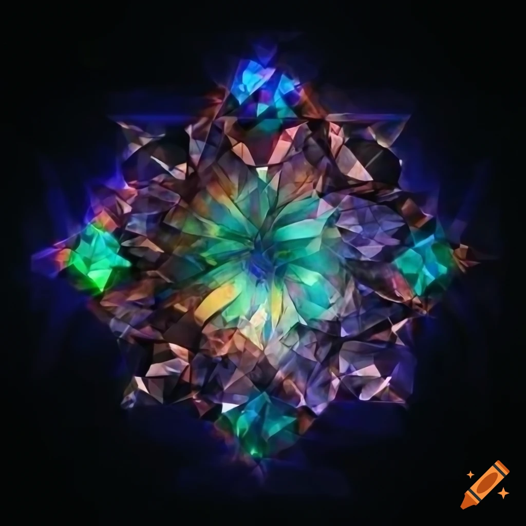 Polymode style,homogeneous and symmetrical,gemstone,HDR on Craiyon