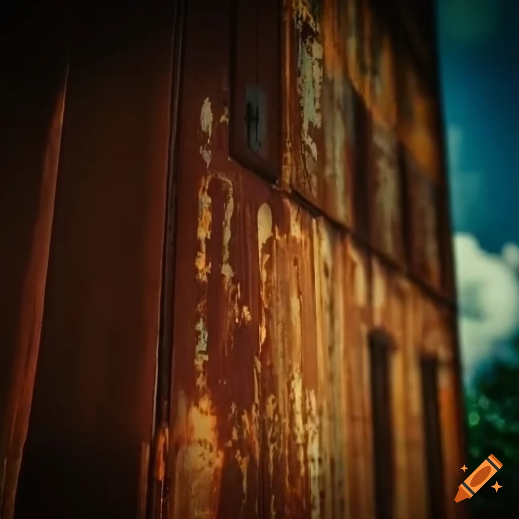 MIAMI rusty factory structures (not buildings) in forest sunny weather ...