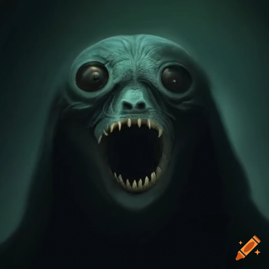 An eerie creature lurking in the shadows