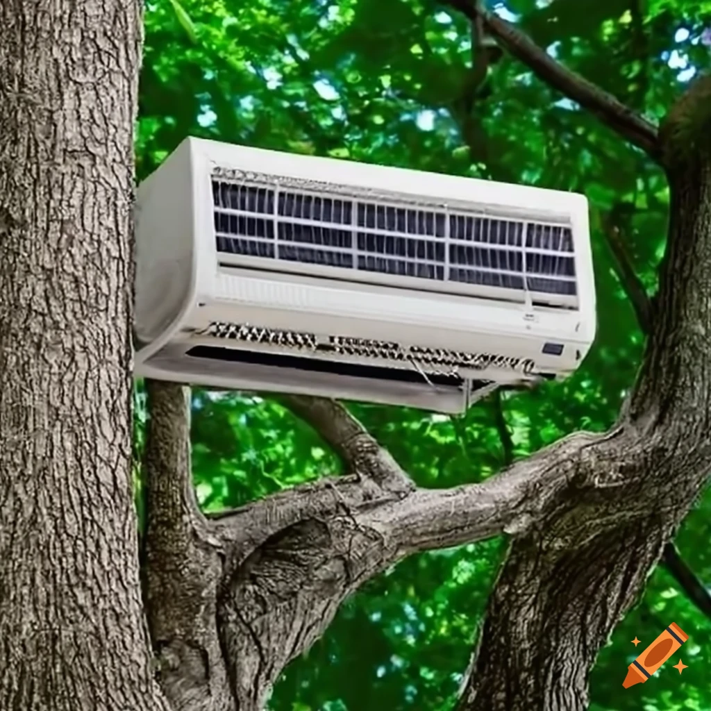 Air conditioner on tree