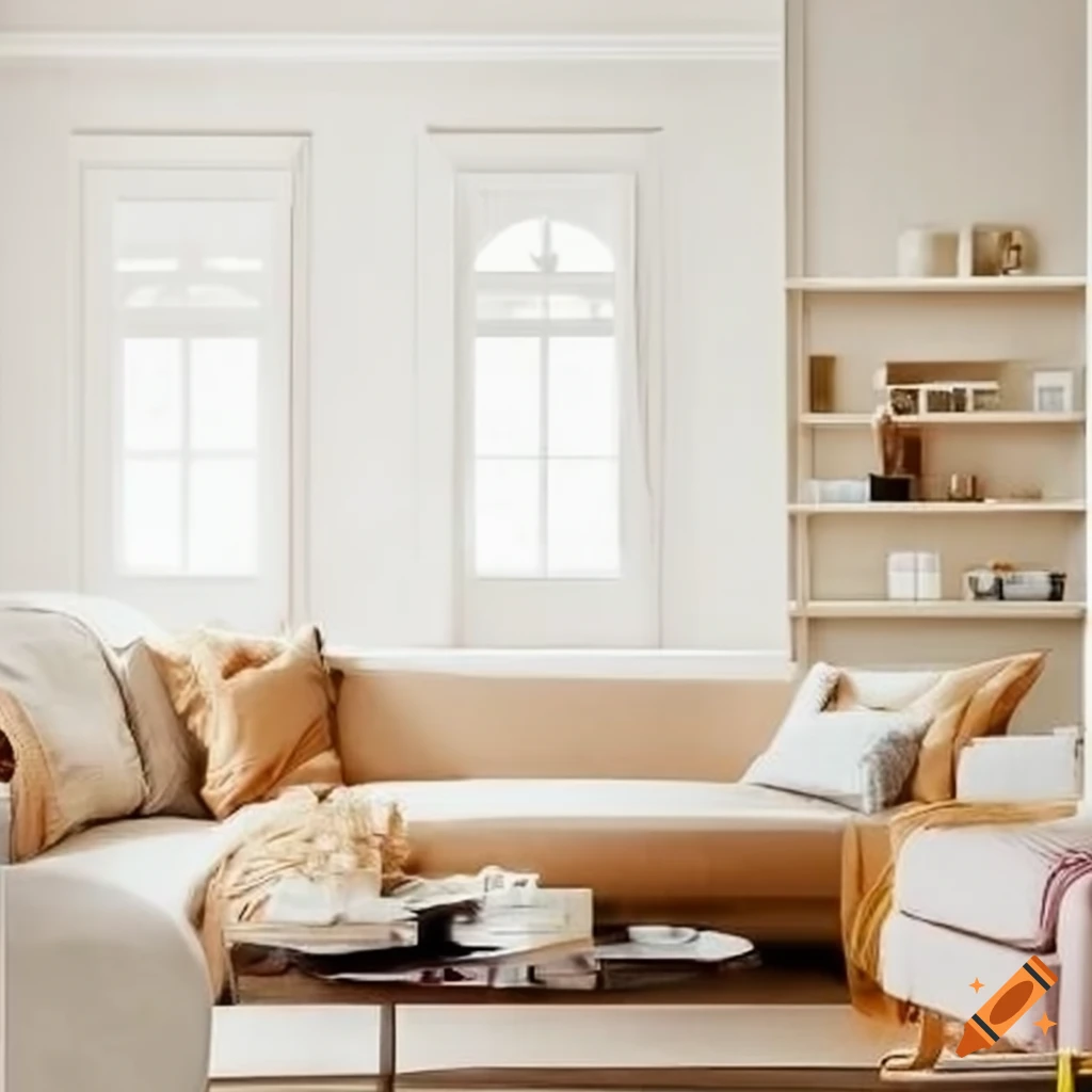 Interior design in light colors on Craiyon