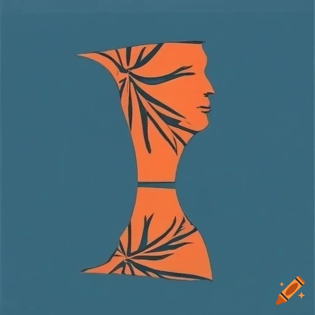 Impressive woodcut artwork depicting self-reflection and dramatic lines