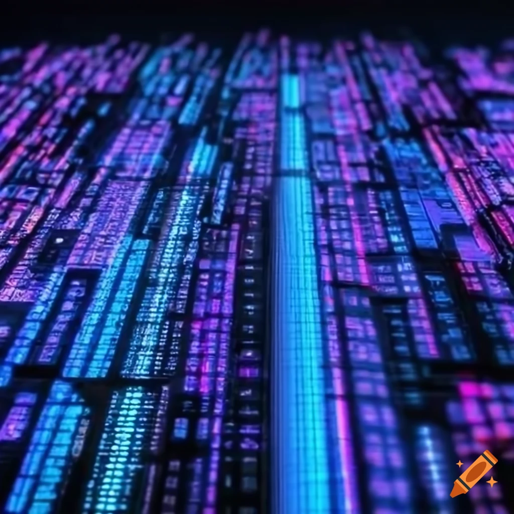 City synthwave matrix