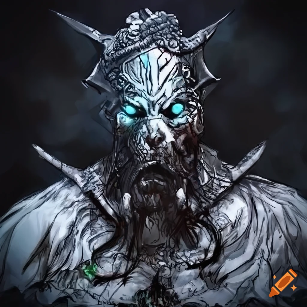 David choe style, lich king on Craiyon
