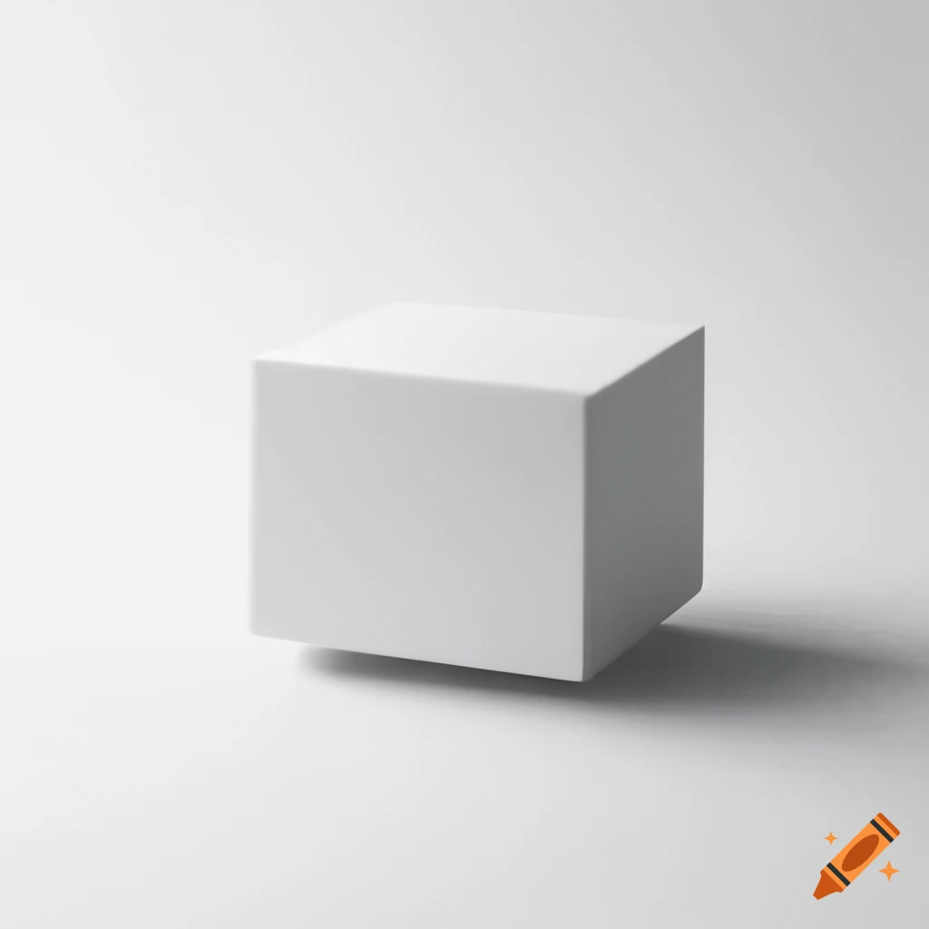 Matt white box shape
