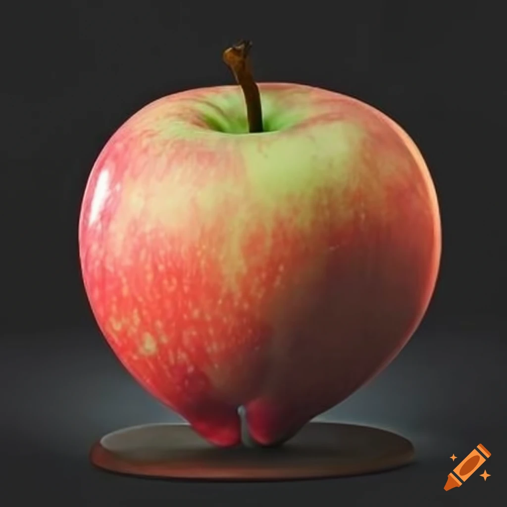 An apple of uncanny proportions on Craiyon