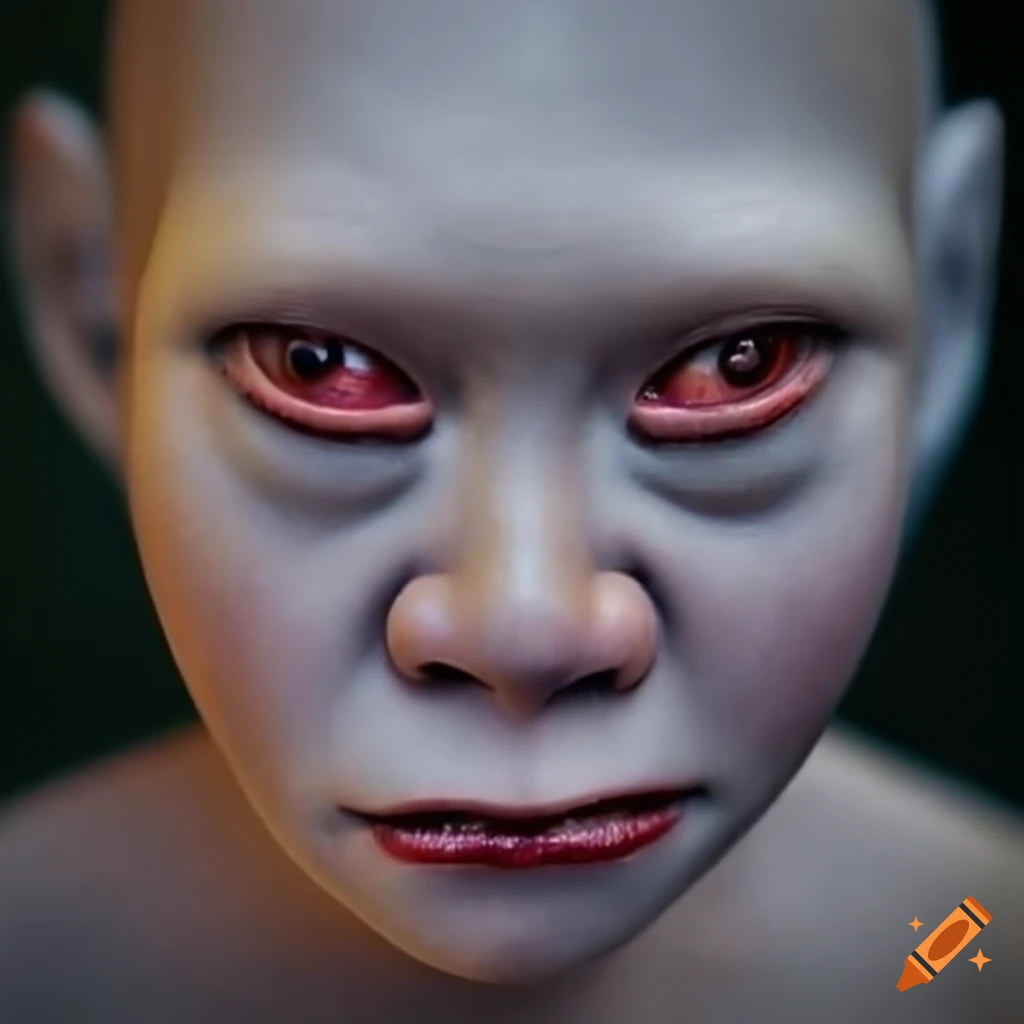 Unsettling faces in the realm of the uncanny valley on Craiyon