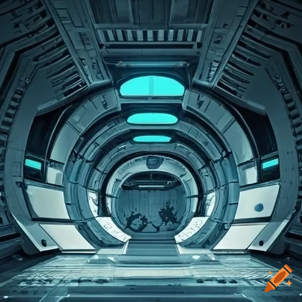Impressive space academy with a blend of futuristic and vintage design