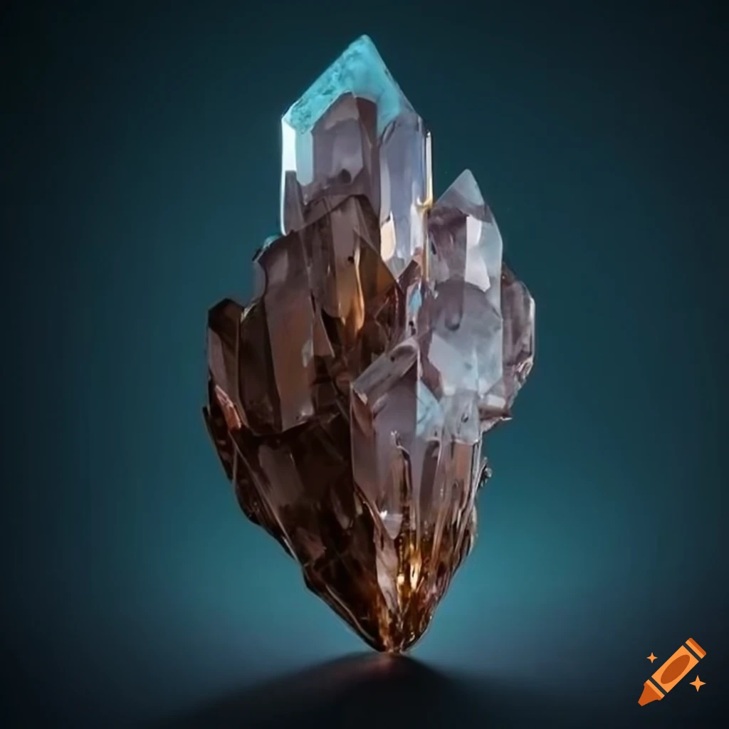 Hand-crafted Industrial decay crystal rendered through realistic ...