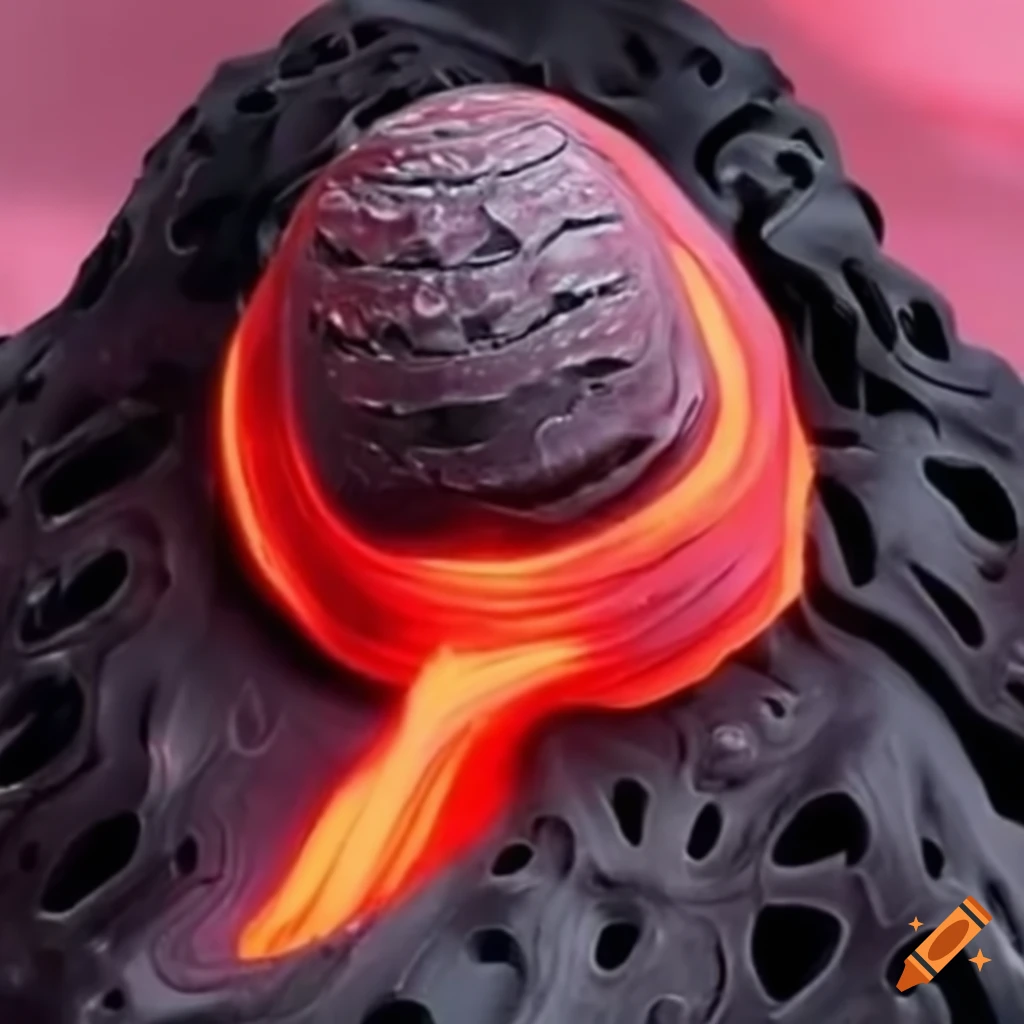 Magnificent view of earth's core, a molten realm of intense heat on Craiyon