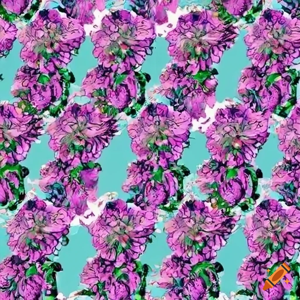 Create a repeating pattern of flowers