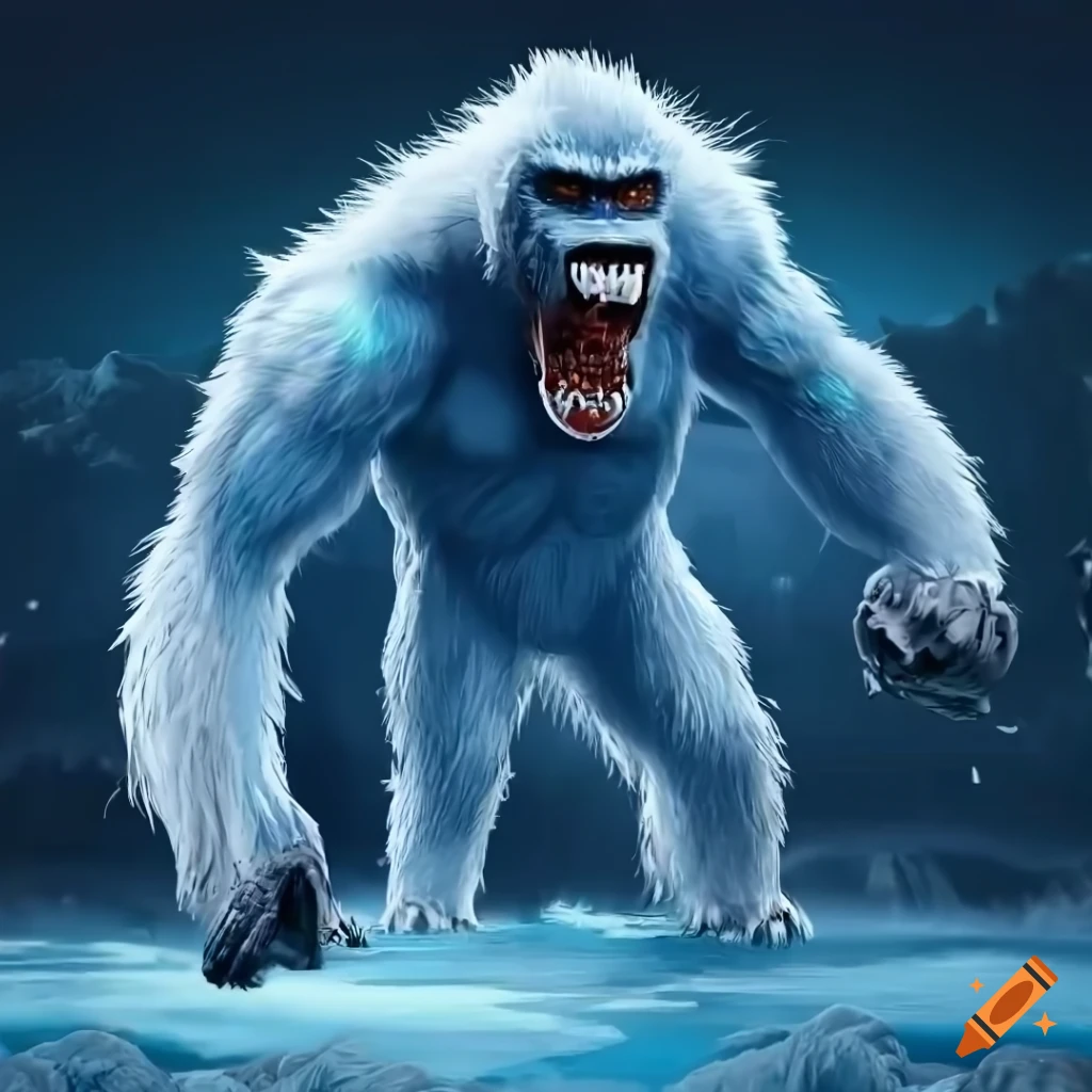 Albino king Kong, giant, muscular, sasquatch, ice giant, frost giant ...