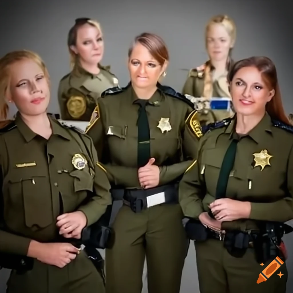 Groups of female sheriff deputies on Craiyon