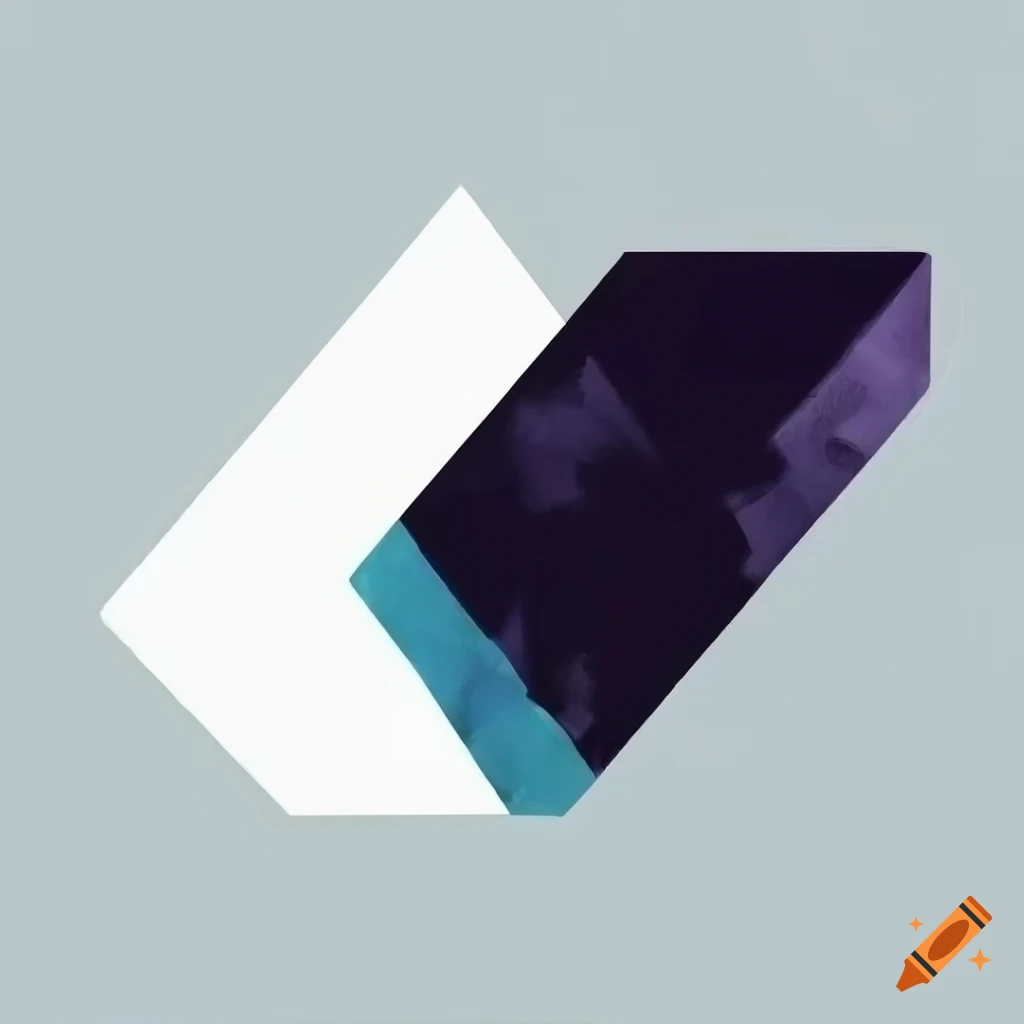 Minimalist illustration using watercolor and only geometric shapes