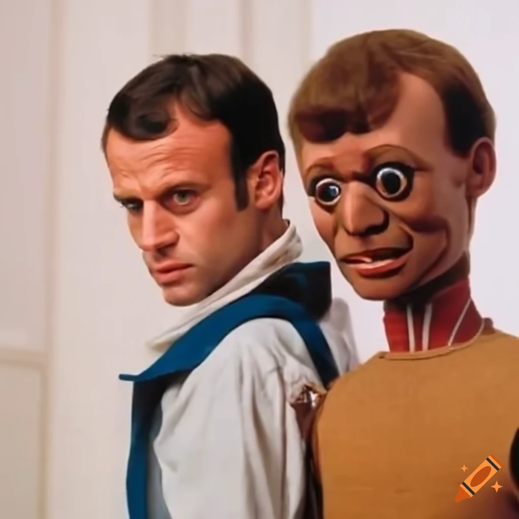 80's movie esthetics of couscous humanoid macron on Craiyon