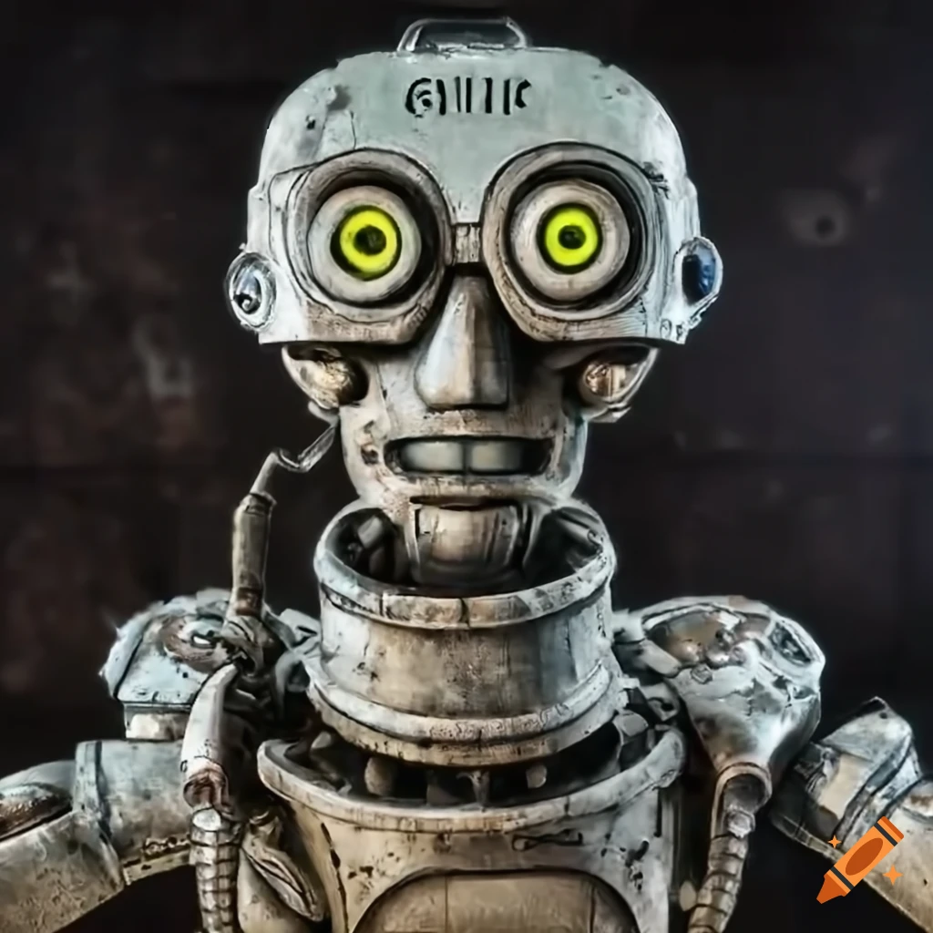 Fallout 2 talking head robot on Craiyon