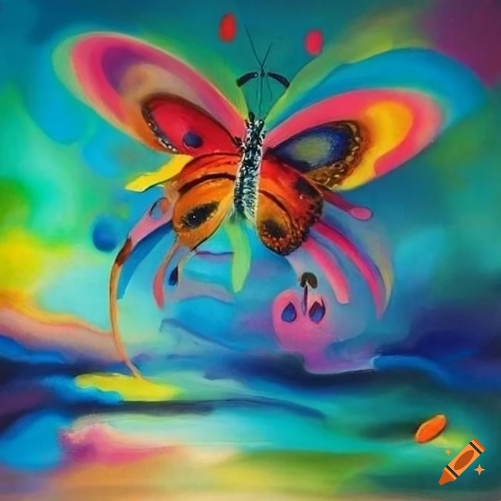 Butterfly colors surrealism vasili kandinski on Craiyon