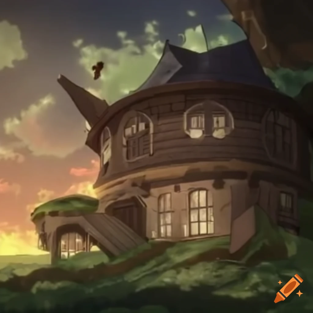 House inspired by the anime ’made in abyss’ on Craiyon