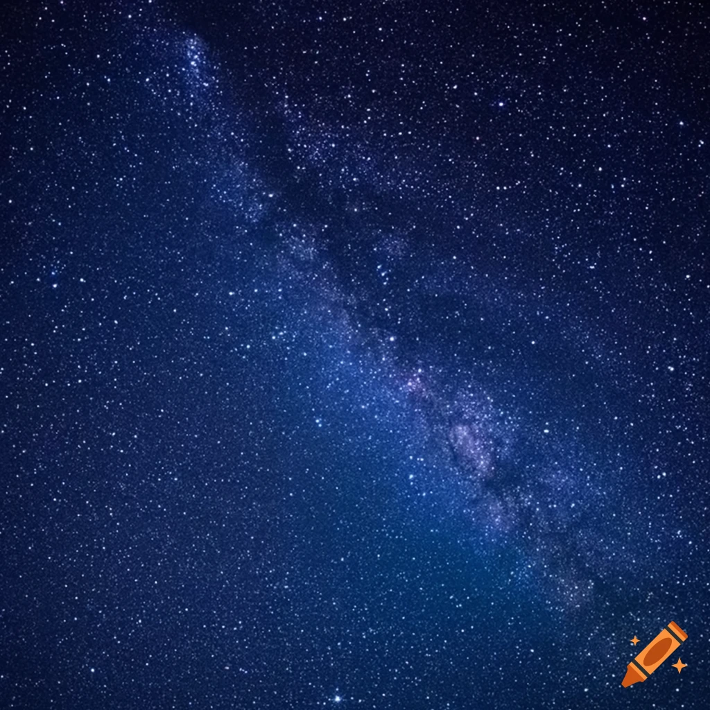 Sparkling stars in a deep night sky on Craiyon