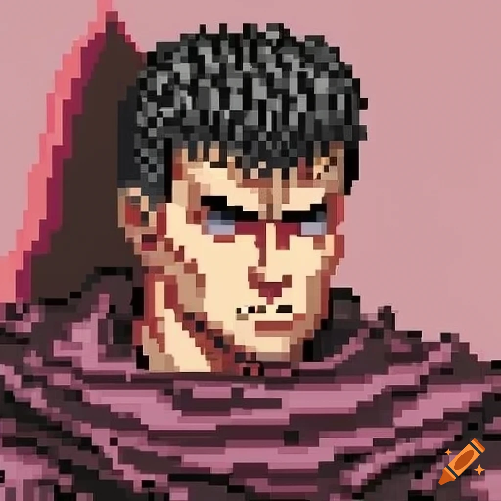 Guts from berserk in pixel art on Craiyon