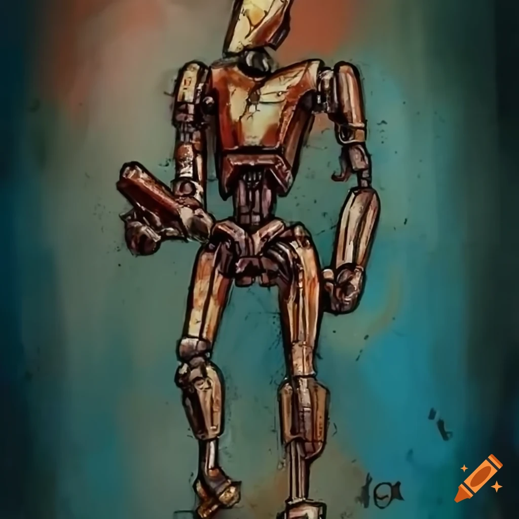 Commando battle droid with steampunk attributes