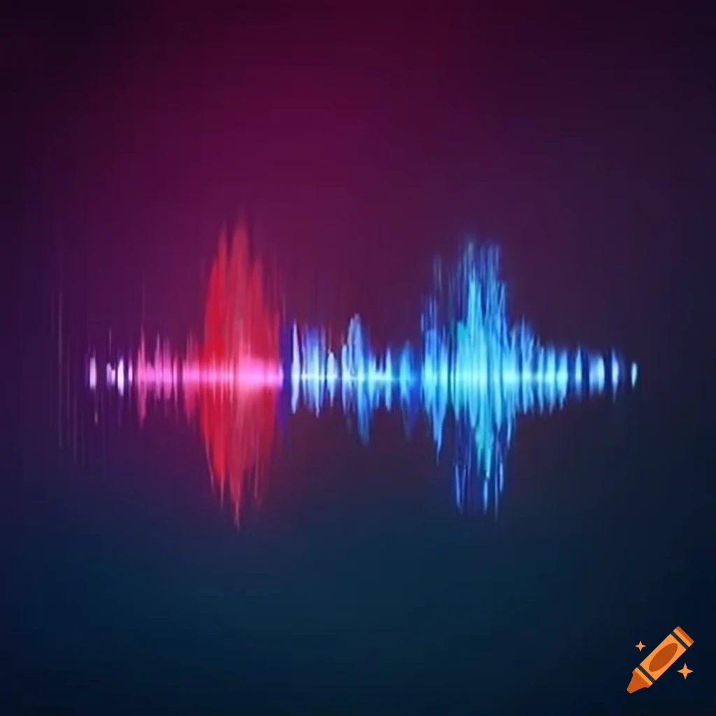 Red Music Sound Waves