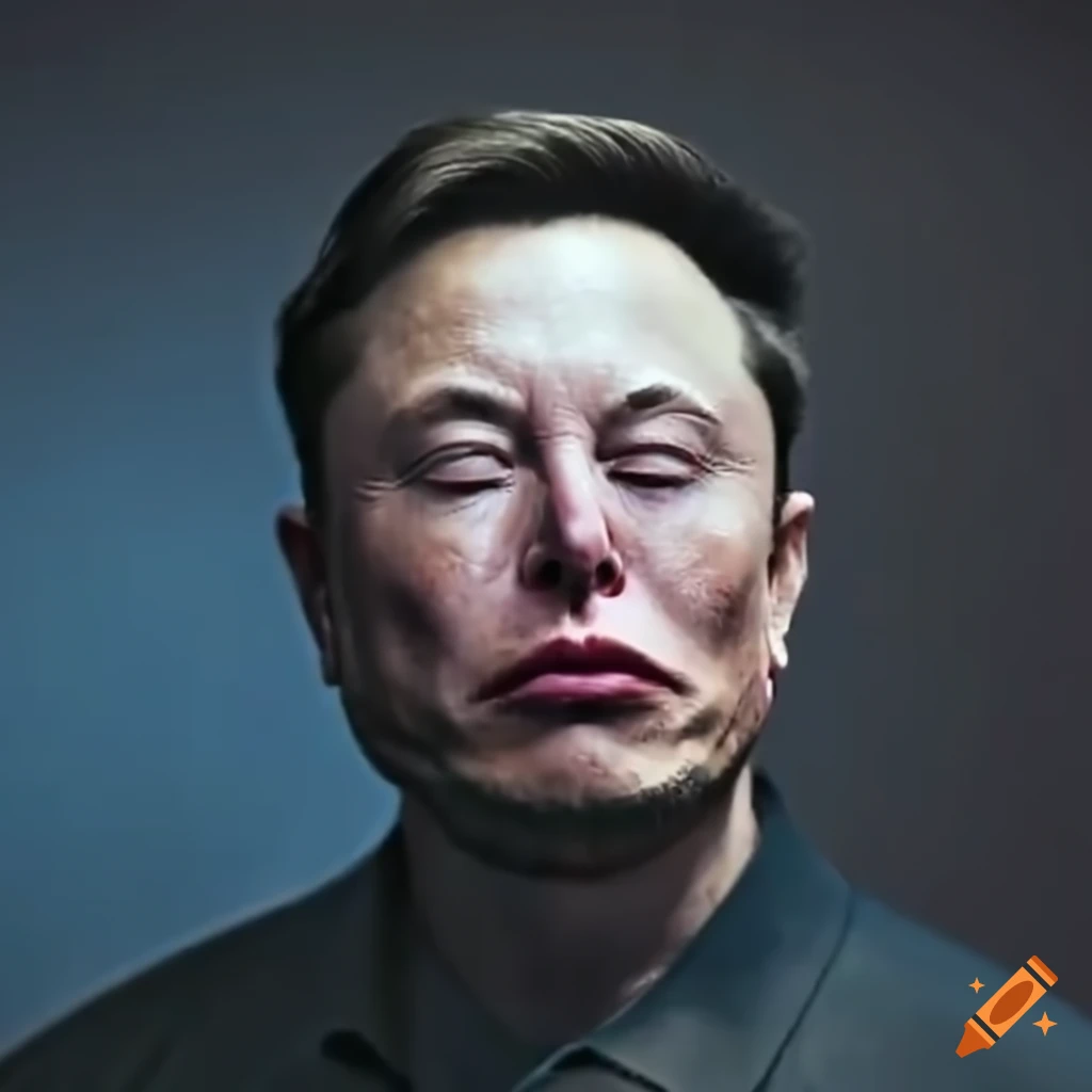 Elon musk crying on Craiyon