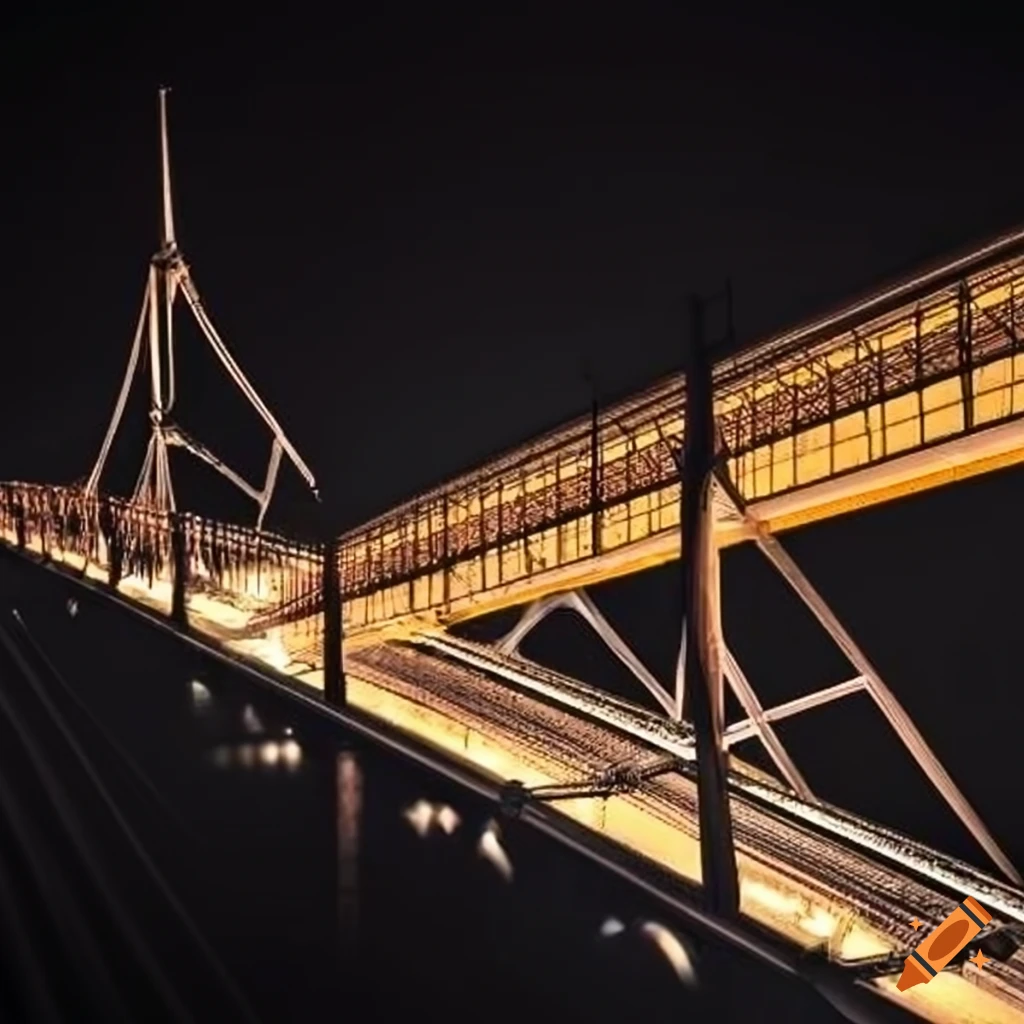 Illustration of a bridge connecting two platforms, symbolizing content ...