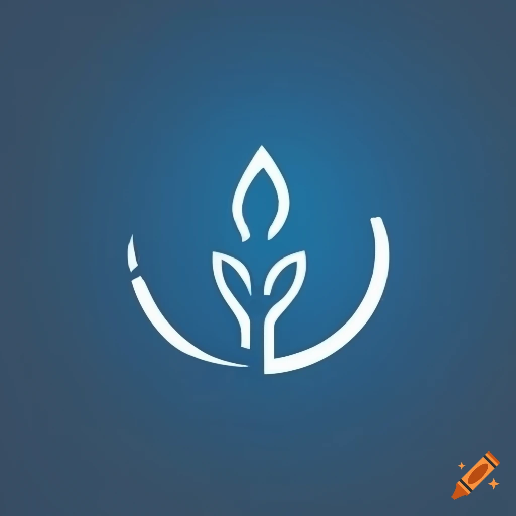 Logo, minimal, bio, 2d, blue and white, ecology