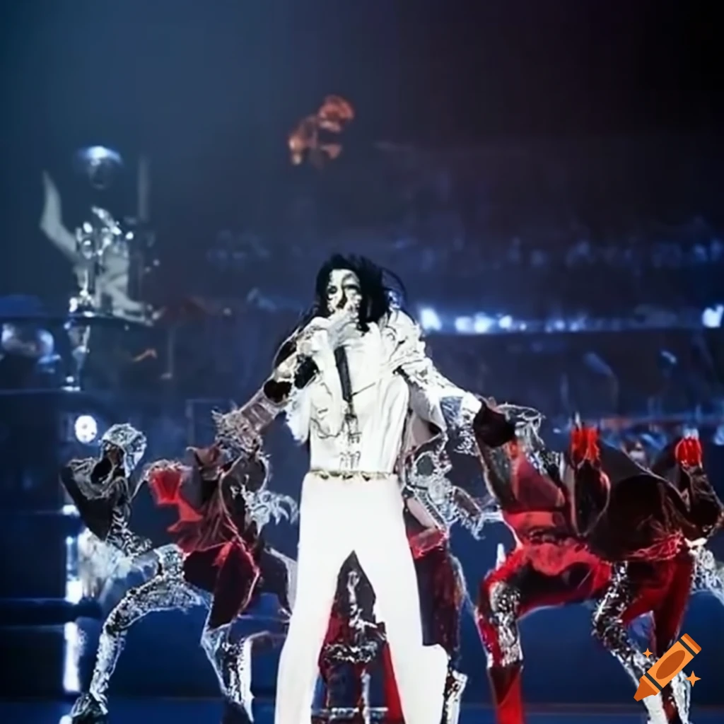Michael Jackson As A Ghost Performing At The Super Bowl On Craiyon