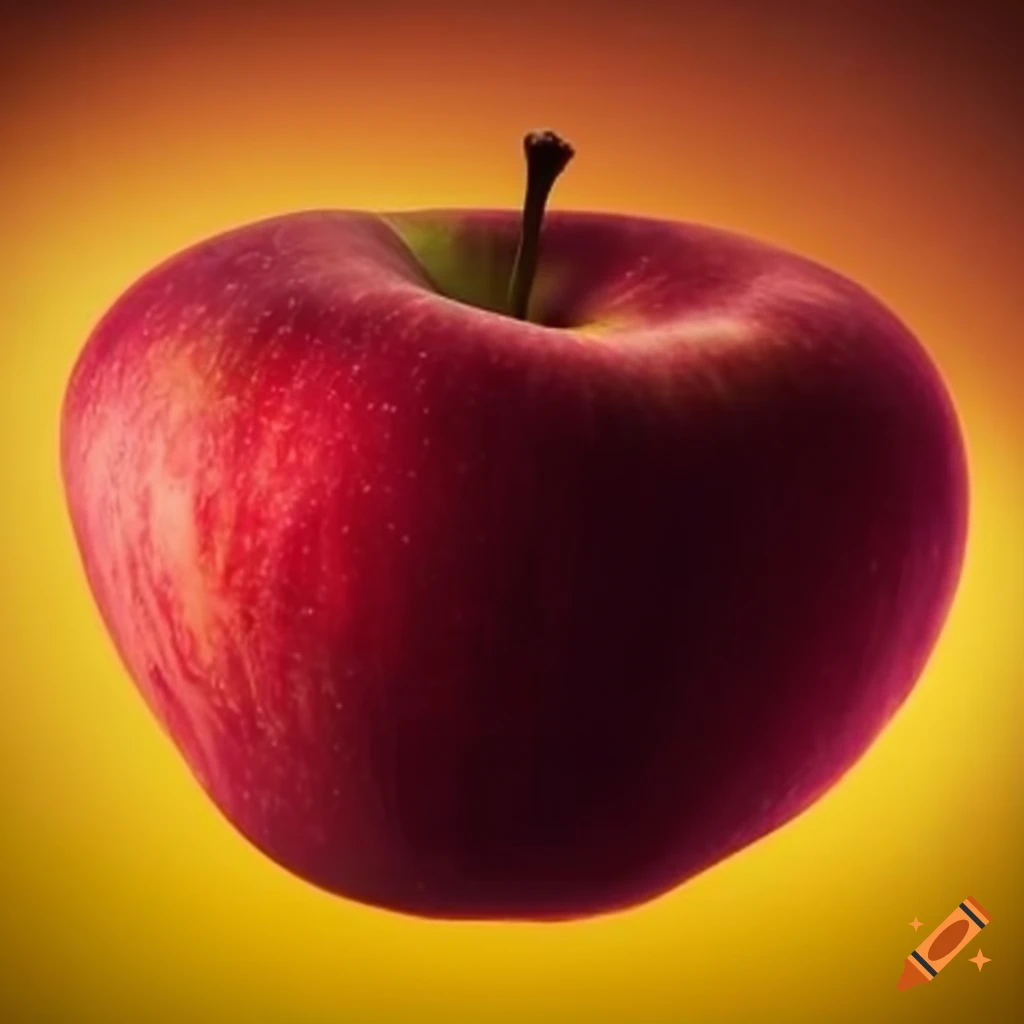 An apple with a weird surface