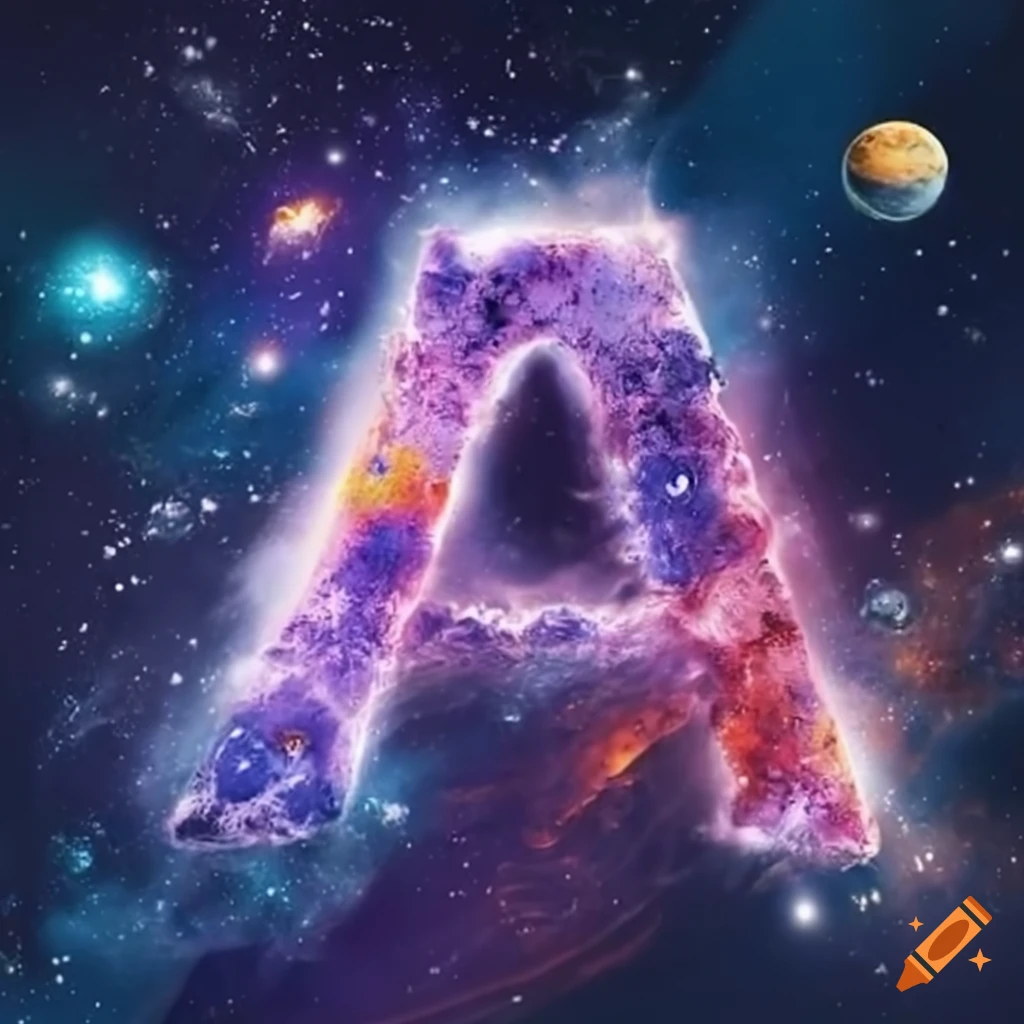 Letter a in outer space theme on Craiyon