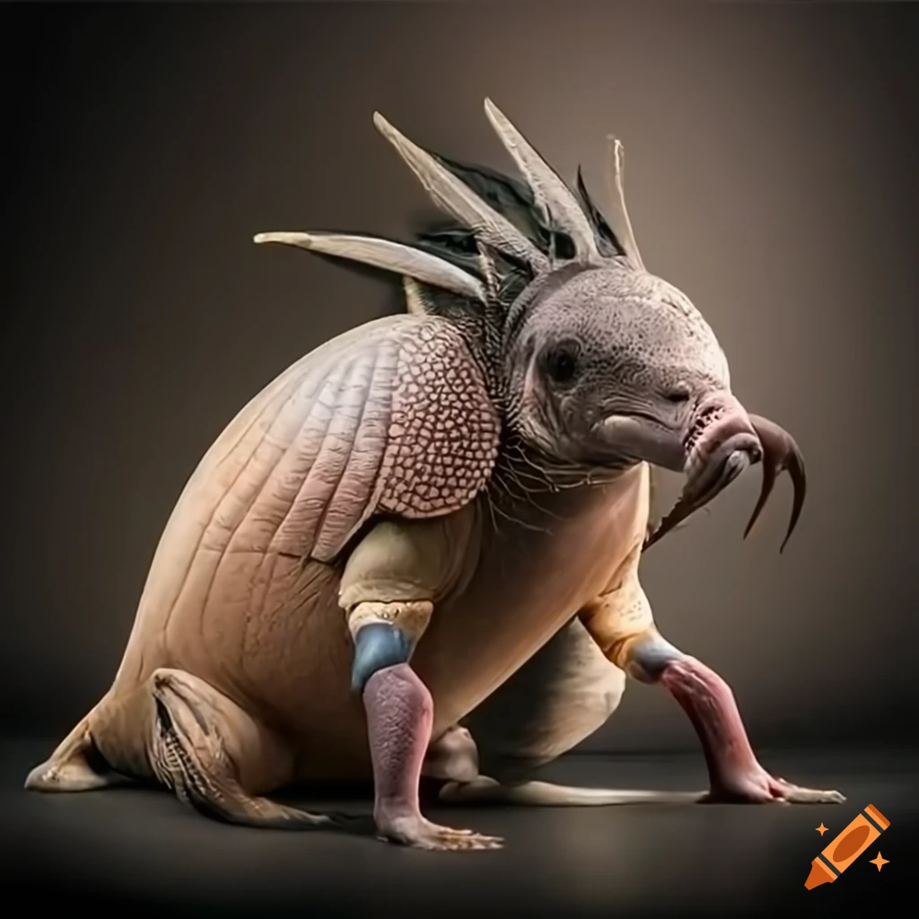 A massive amphibious hybrid creature with a mixture of walrus and wild ...