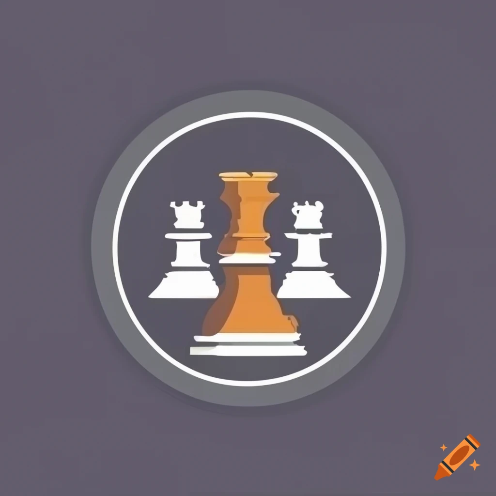 Modern simplistic chess themed logo