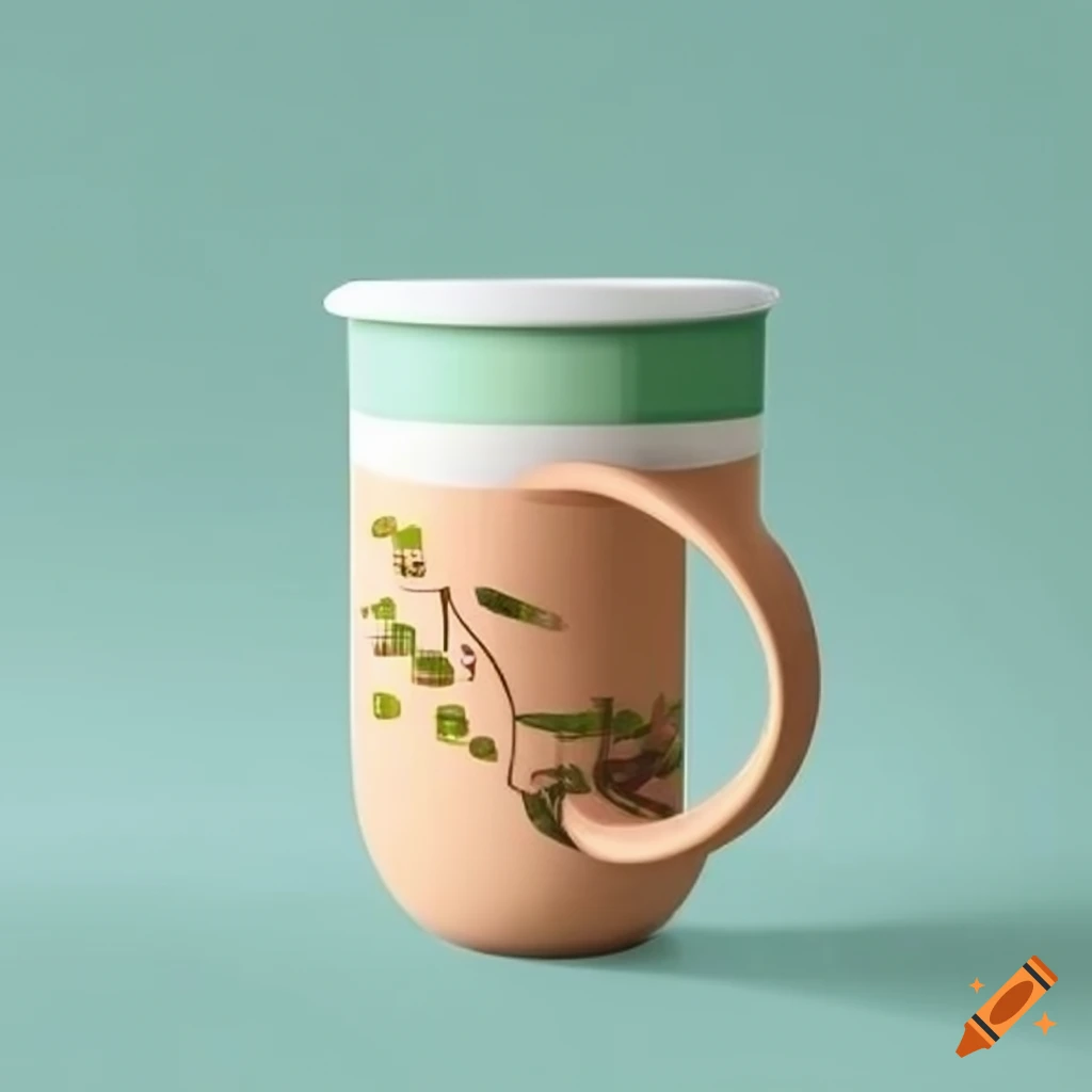 Eco-friendly cup with musical and nature-inspired design