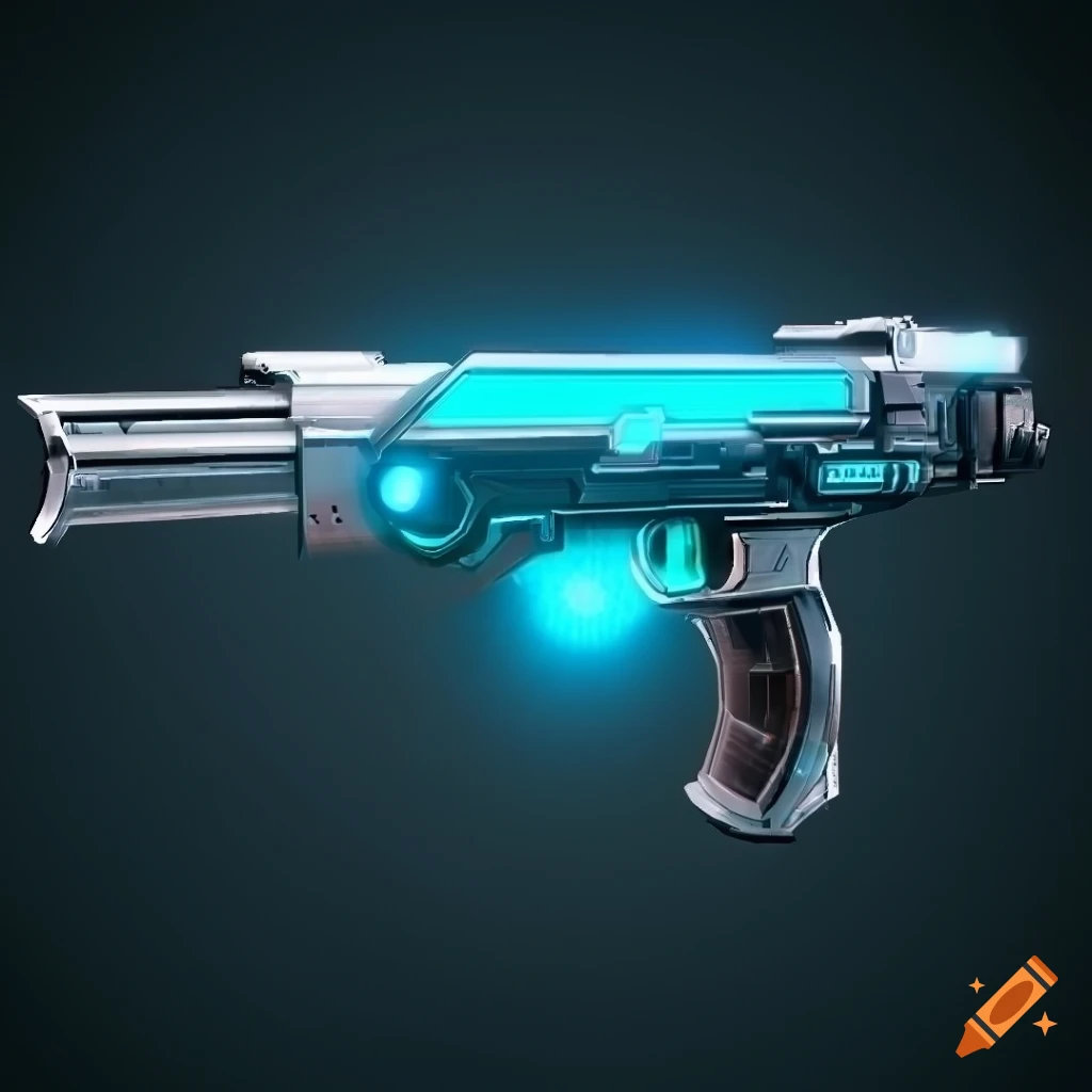 Sci-fi weapon, side view