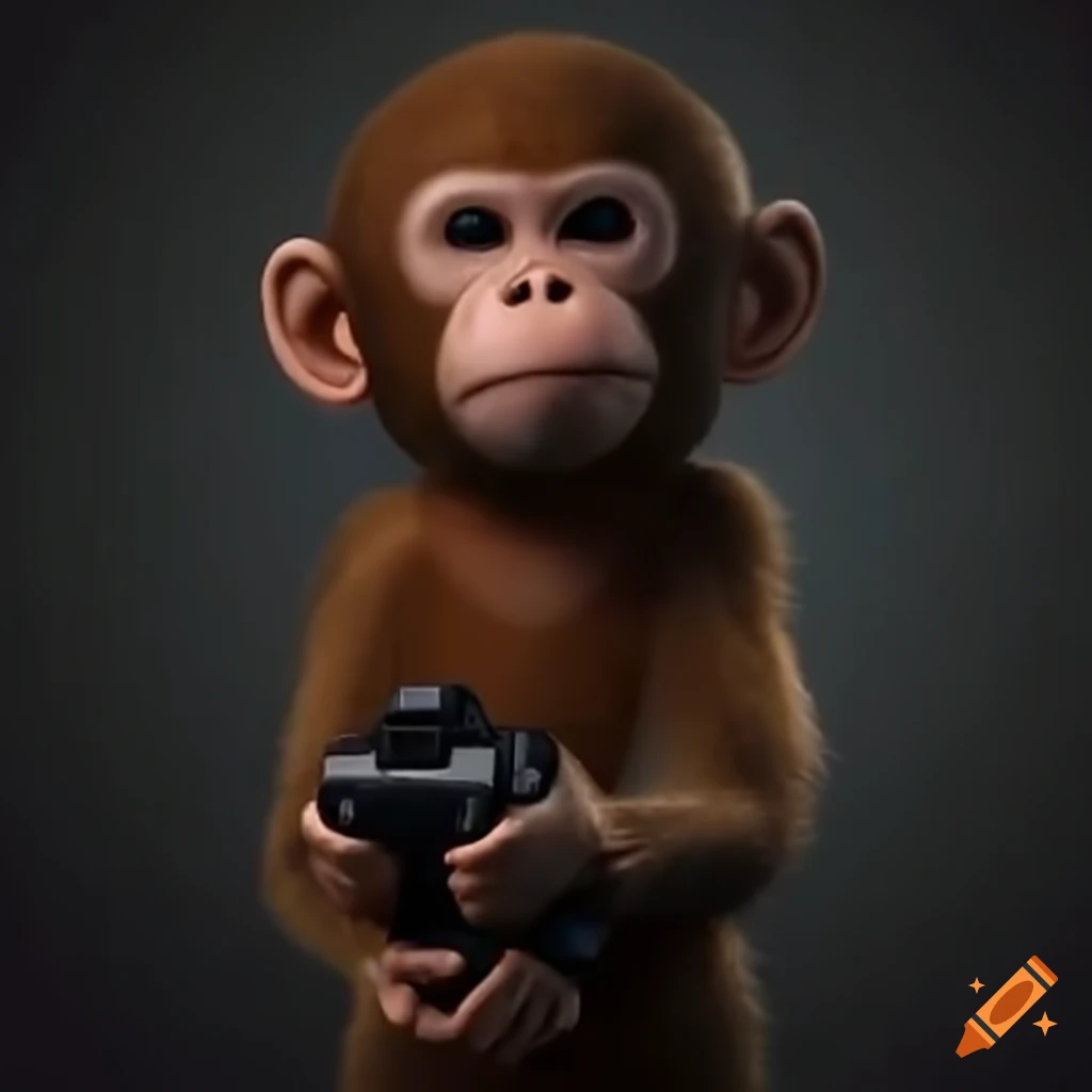 Monkey playing video games