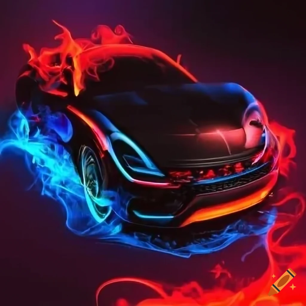 Neon Fire Ferrari Red Lamborghini Sián FKP 37 Neon Wallpaper HD Car