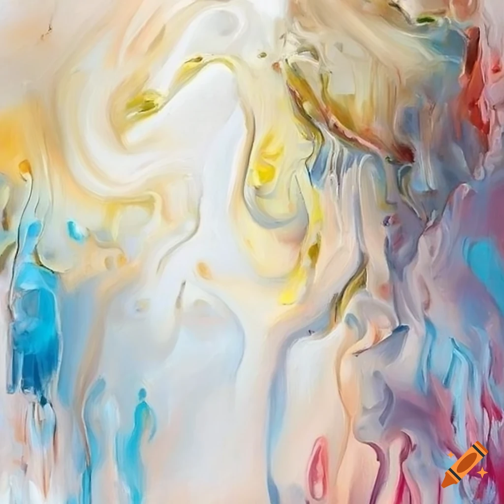 Oil abstract expressionism artwork that subtly represents peace in ...