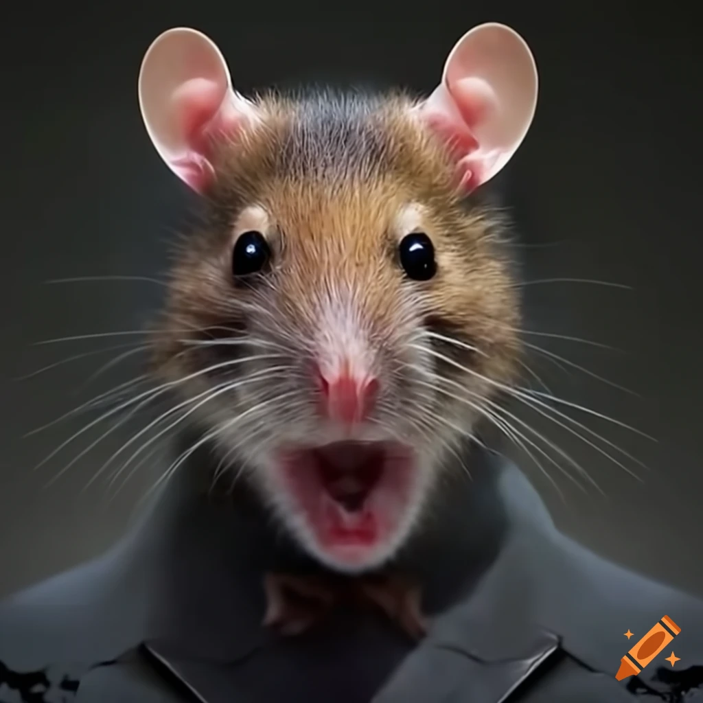 Elon musk as rat mashup, in a fantasy world, 4k