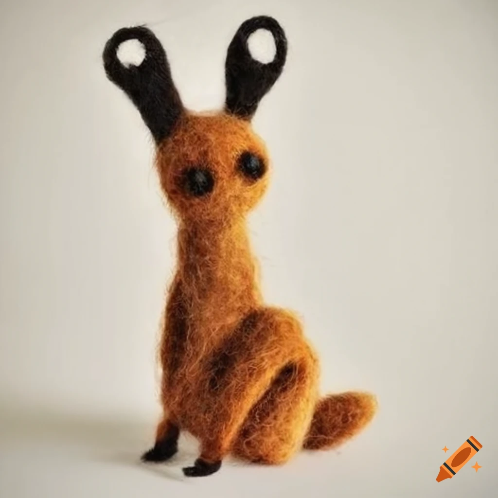 Felted wool fashion show creatures on Craiyon