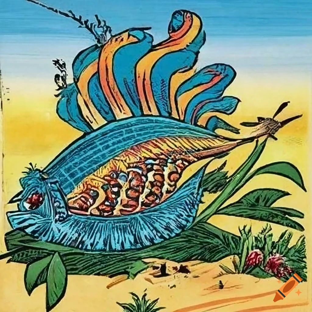 Color Woodcut by William Stout of Farmers and growers, crops and plants ...