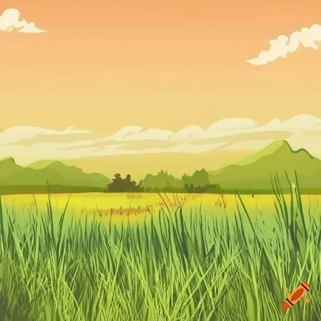 Lowland with tall grass on Craiyon