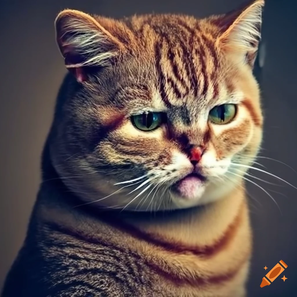 Cutest fat cat round face