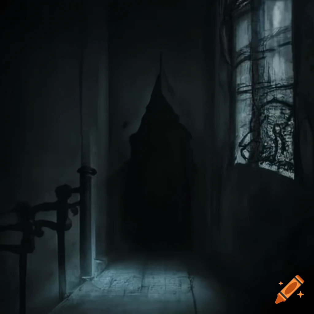 Creepy dark scary corner