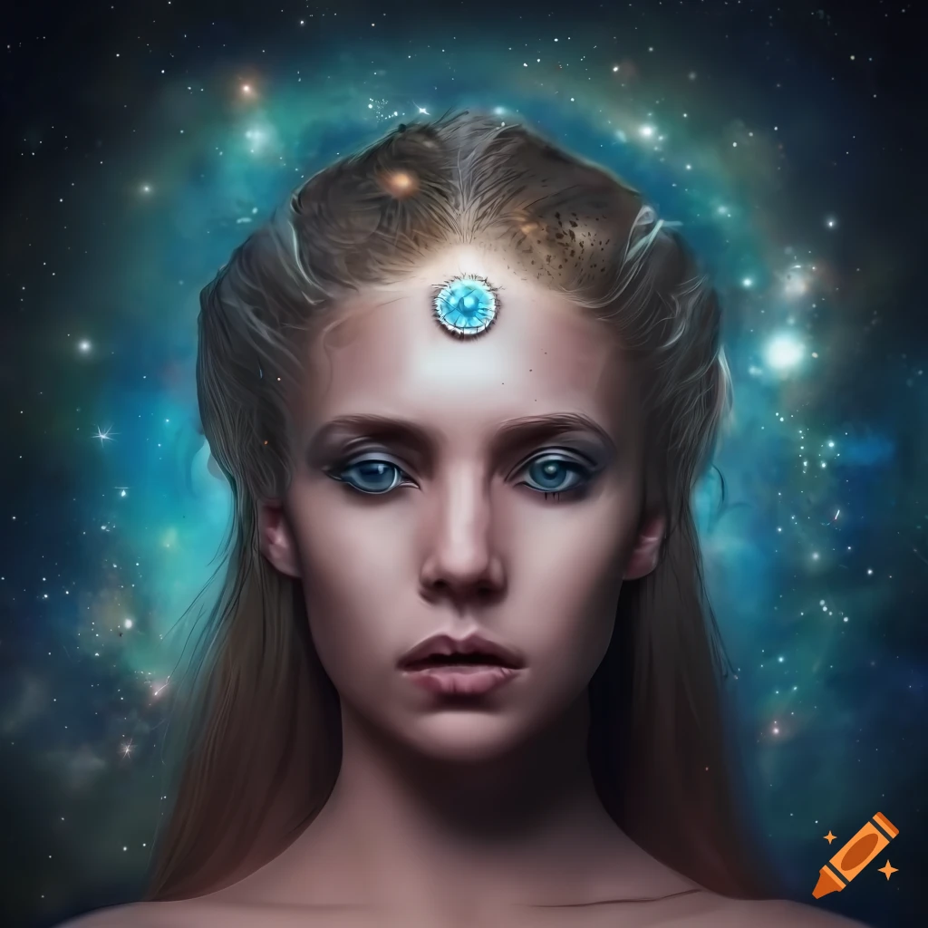 Woman goddess in space, concept art, inspired by , surreal art ...