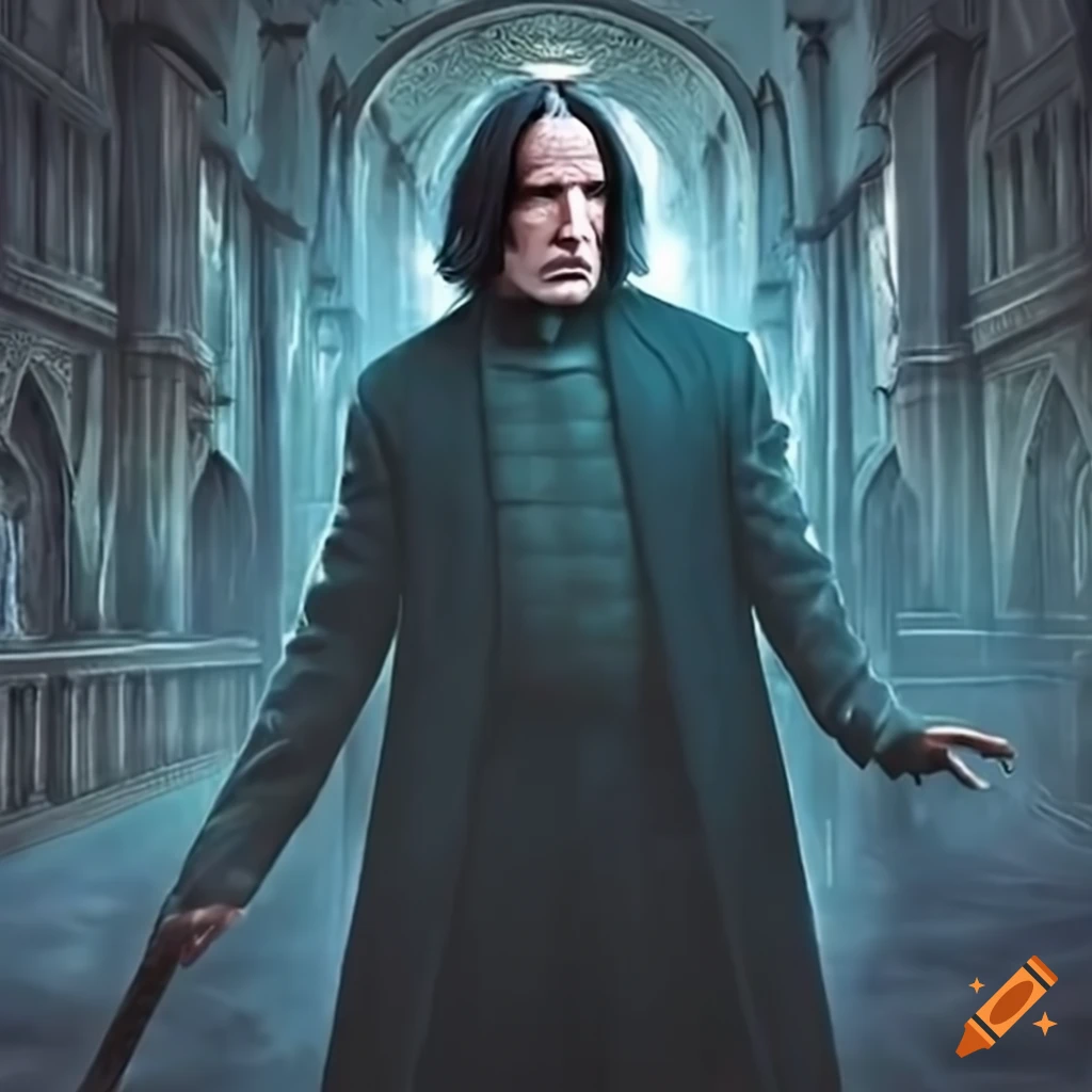 Severus snape very shocked in hogwarts room on Craiyon