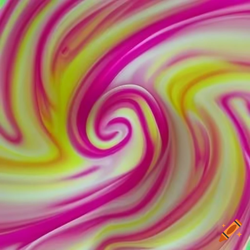 Pink and yellow candy swirl